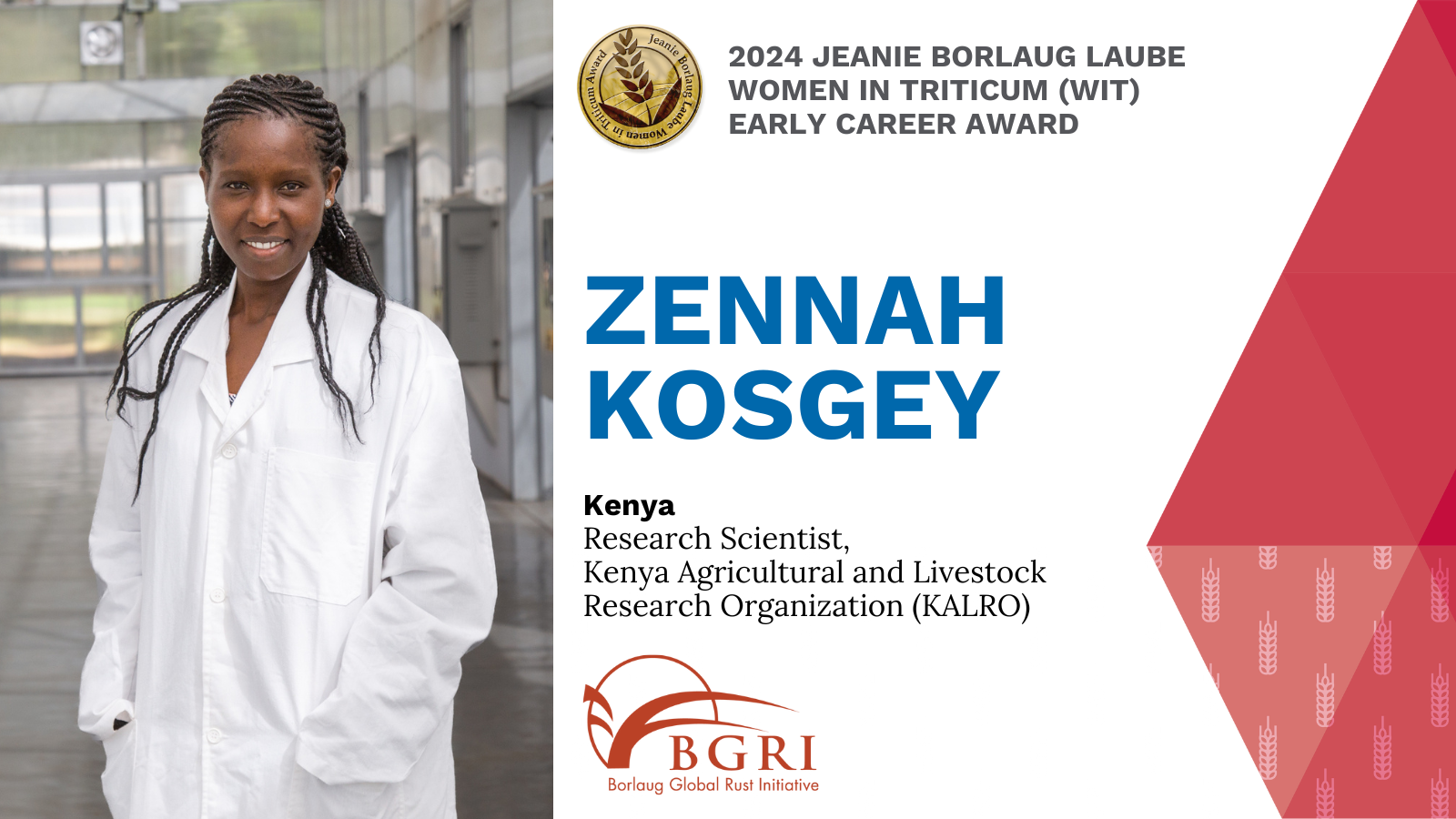 Zennah Kosgey - BGRI - Borlaug Global Rust Initiative